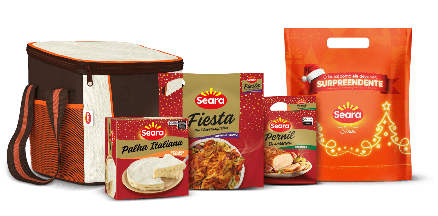 Kit Fiesta Seara Delícia de Natal com carnes e sobremesa